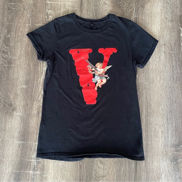 VLONE | Tops | Vlone Angel Baby With Machine Gun Tee | Poshmark